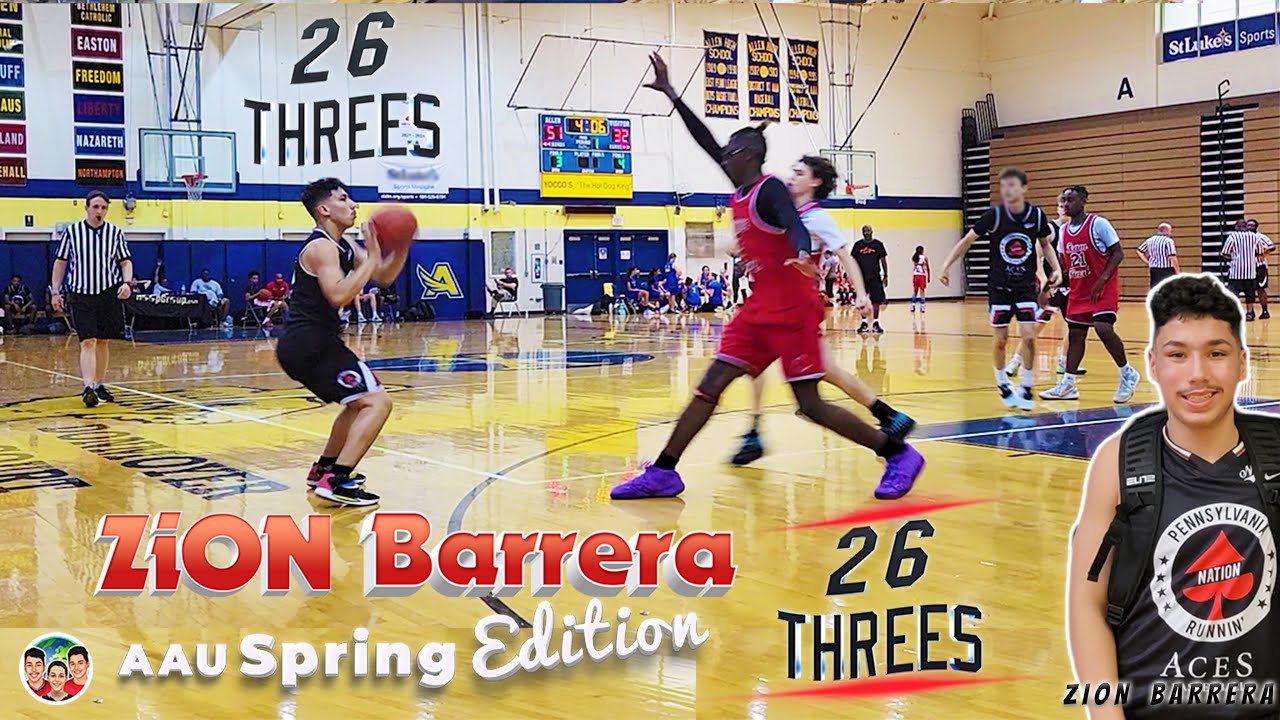 26 THREES / Zion Barrera (7th Grade) Spring Basketball Tournament AAU ...