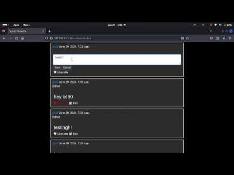 CS50 Web - Network (Project 4) - YouTube