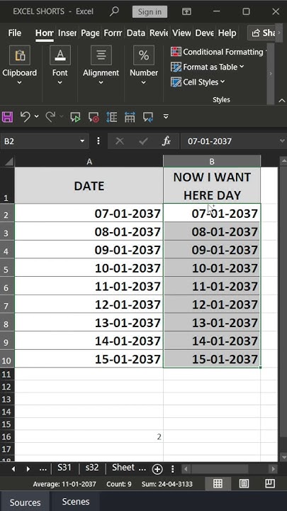 Excelshorts Excel Shorts Videos Exceltips Ms Excel Tutorial Exceltricks Excel Interview