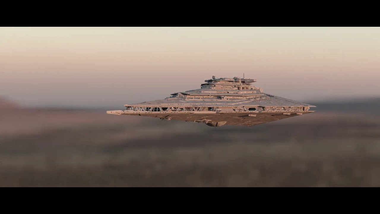 resurgent class star destroyer WIP_testrender_01 - YouTube