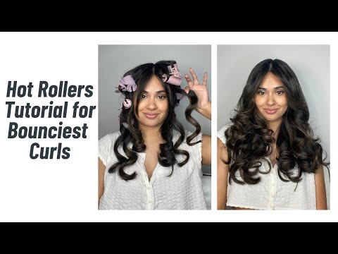 HOT ROLLERS TUTORIAL (Big Bouncy Long Lasting Curls)