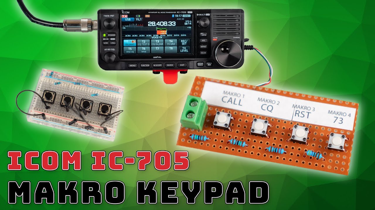 Icom IC-705 📻 Macro Keypad basteln - YouTube