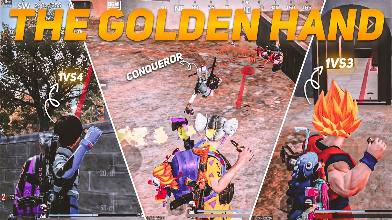 THE GOLDEN HAND 🔥 GRENADIER 1VS4 WITH NADE 💣 IN ACE DOMINATOR/CONQUEROR ...