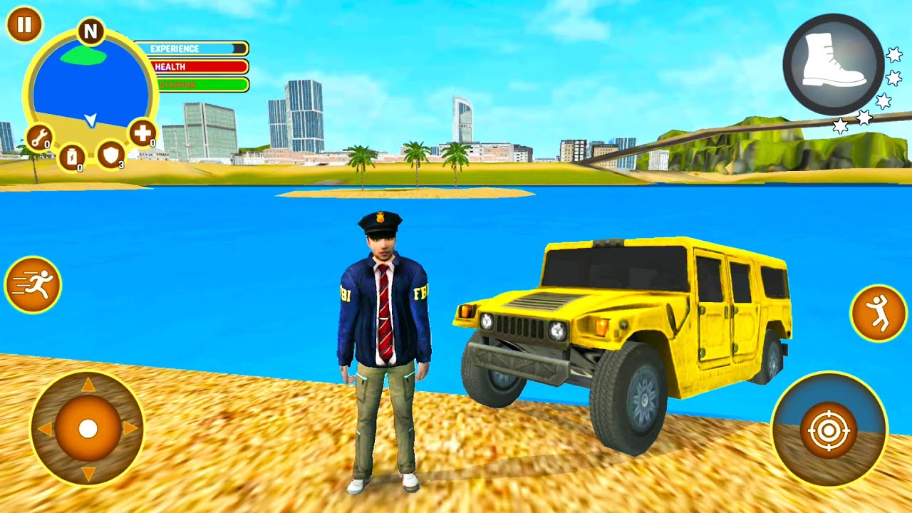FBI Agent In Miami Simulator #6 - Hummer Car Driving In Big City ...