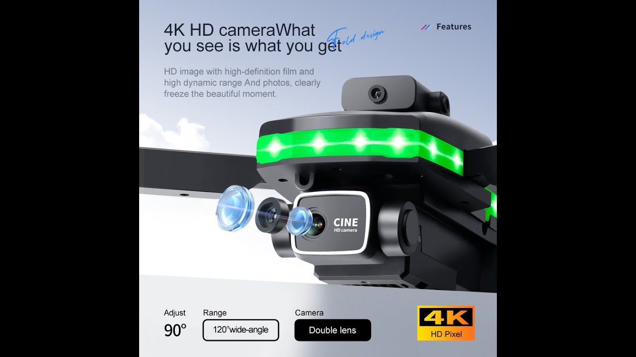 2023 JHD S160 Mini Drone 4K Dual Cameras Aerial Remote Control ...