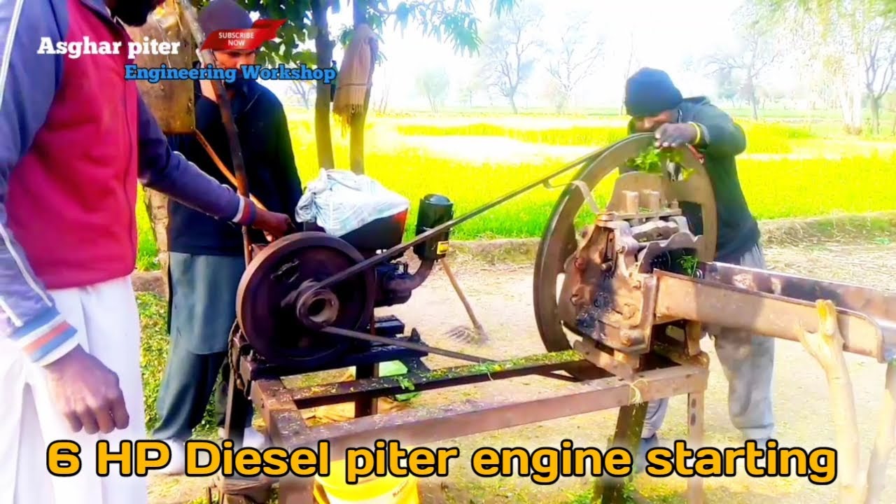 R175 6 HP Diesel piter engine starting Video 2023 in the Pakistan - YouTube