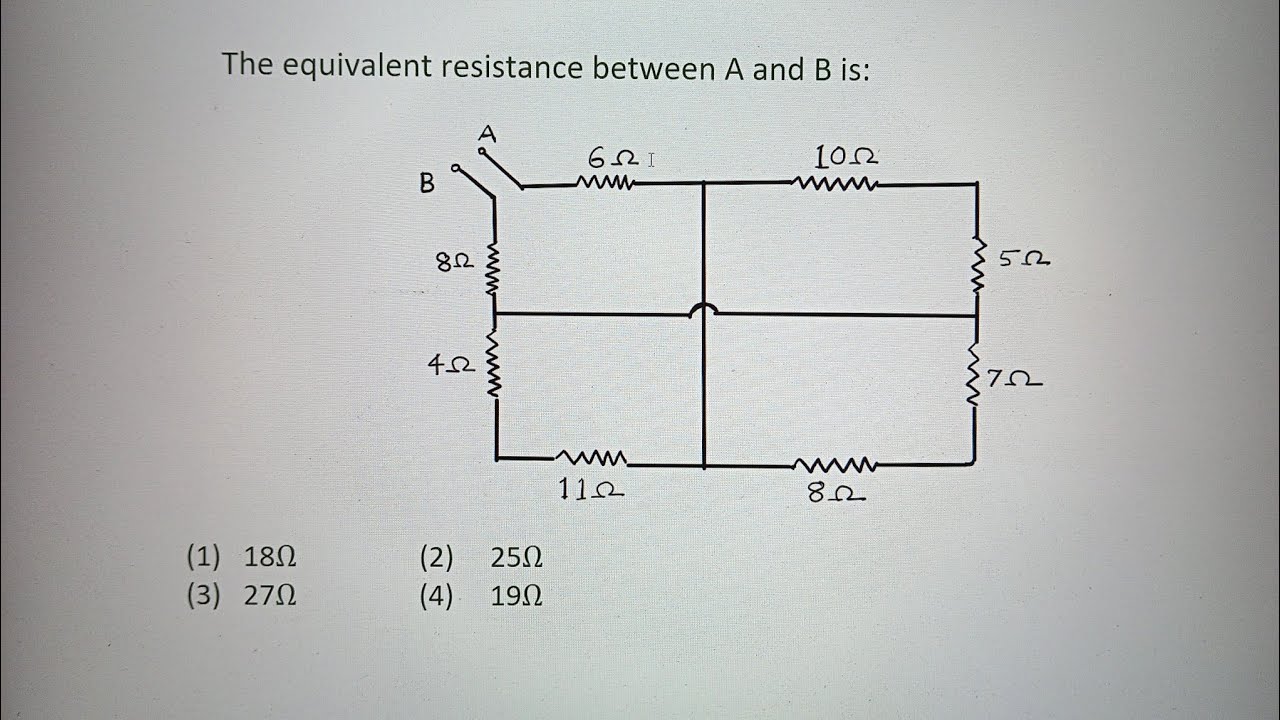 #jee main 2024, the equivalent resistance between a and b is - YouTube