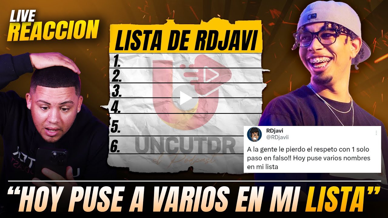 ¡Revelando el listado de RDJavi sobre Streamers ! 🔥 - YouTube