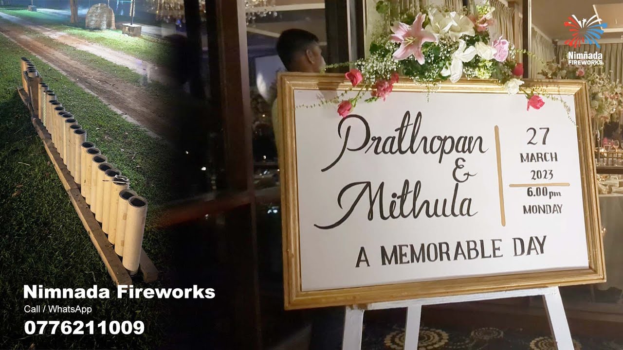 Prathopan & Mithula's Memorable Day - Nimnada Fireworks - YouTube