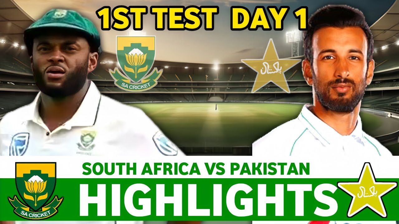 Pakistan vs South Africa 1st Test 2024 Day 1 Highlights | SA vs PAK ...