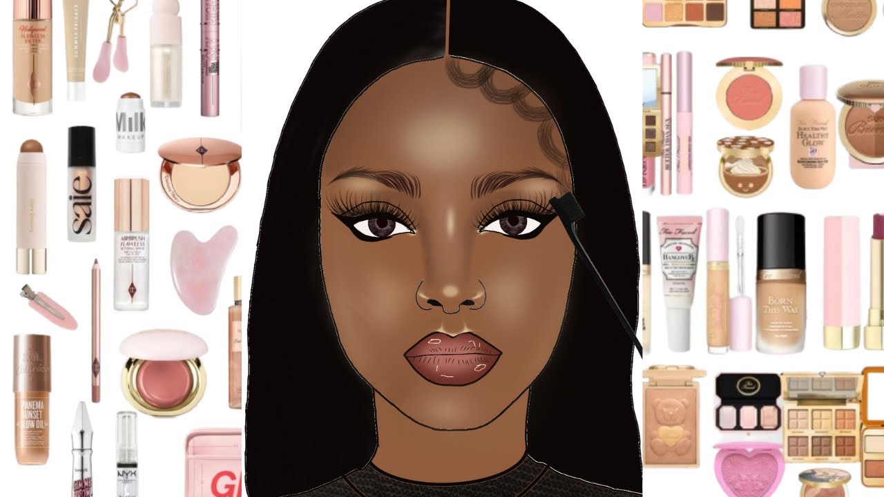 Soft ASMR [animation] Makeup Transformation: Flawless Glam Routine ...