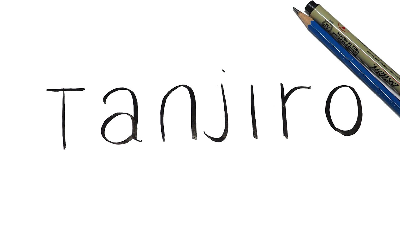 How To Draw TANJIRO KAMADO From The Word TANJIRO - YouTube