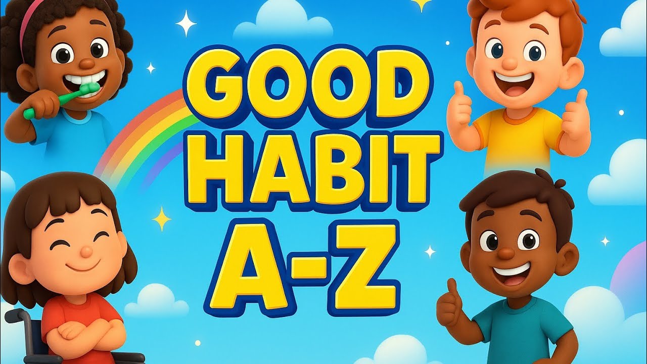 GOOD HABIT A–Z 🌈 | Fun Kids Alphabet Song About Good Habits | Learn ...