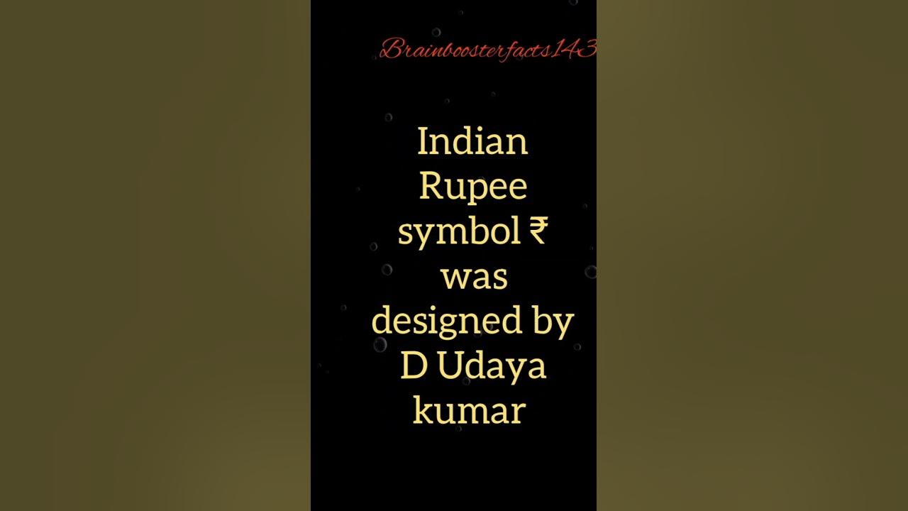 INR, Rupee Symbol, D Udaya kumar, - YouTube