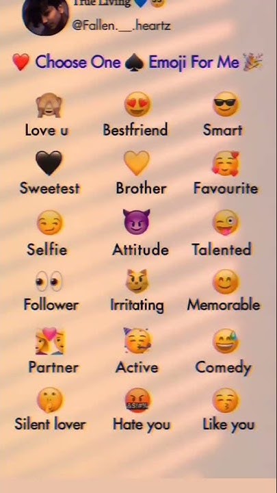choose one emoji for me #shorts #love #youtubeshorts #youtube - YouTube