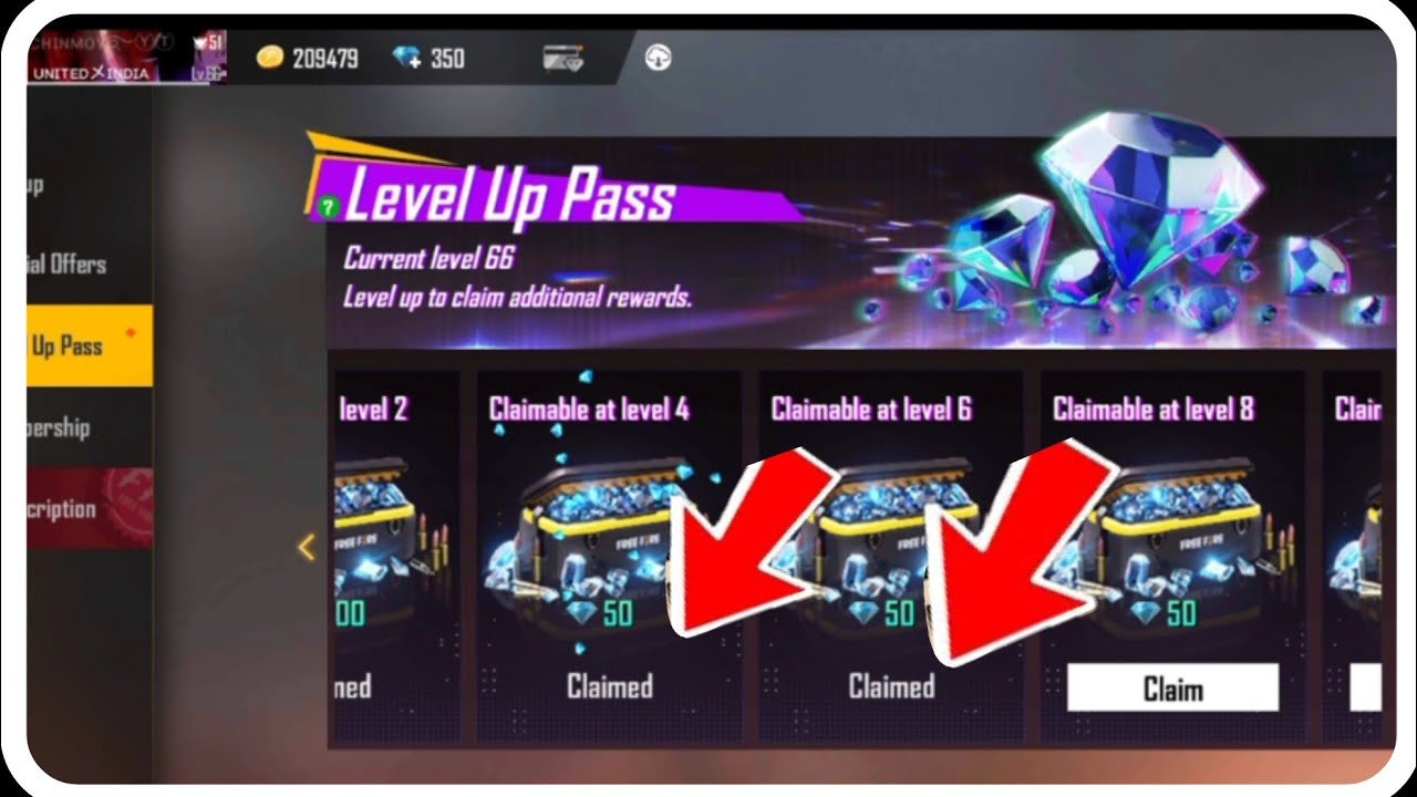 FreeFire New Level Up Pass Event Full Review || How To Complete Level ...