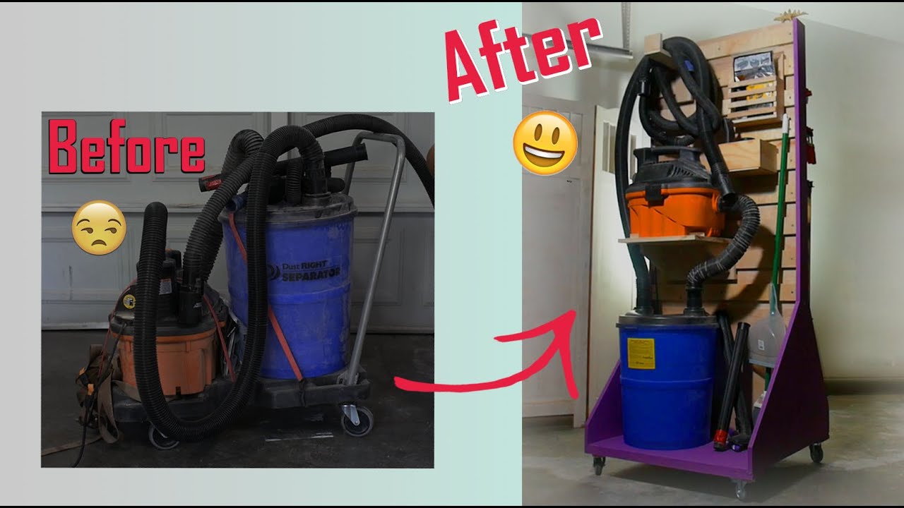 Dust Collection/Clamp Rack Cart 😉 | CrafterMaker 🤓 - YouTube