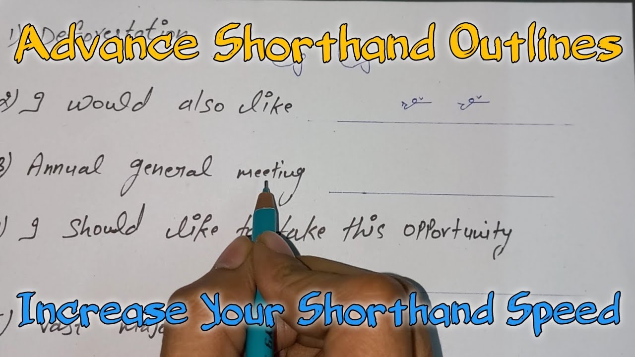 Advance Outlines In Steno | The Shorthand | Collected Strokes ...