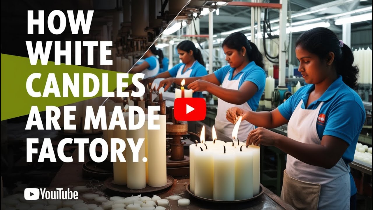 "How Candles are Made: Women Workers Crafting Candles in the Factory ...