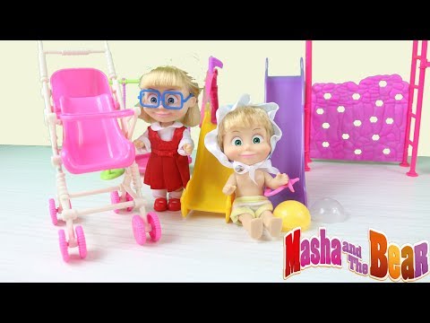 Maşa Oyuncakları Barbie İle Birlikte Bilgili Masha Bebek Bakıcısı Çizgi Film Tadında