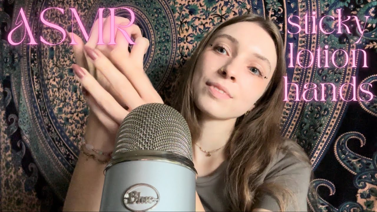 ASMR • sticky lotion hands sounds 🖖🏼💗 - YouTube