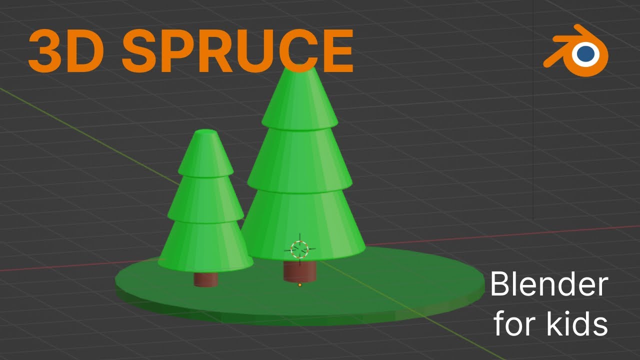 Blender для детей, для новичков, 3д елка / blender for kids_blender for ...