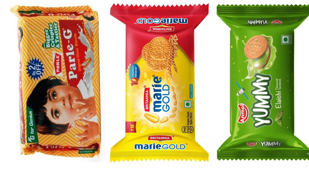 Unboxing Parle g Vs Britannia Marie Gold Biscuit Vs Anmol Yummy Elaichi ...
