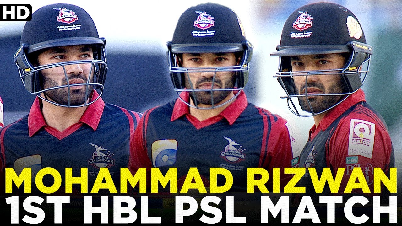 Mohammad Rizwan HBL PSL Debut | Lahore Qalandars vs Karachi Kings | HBL ...