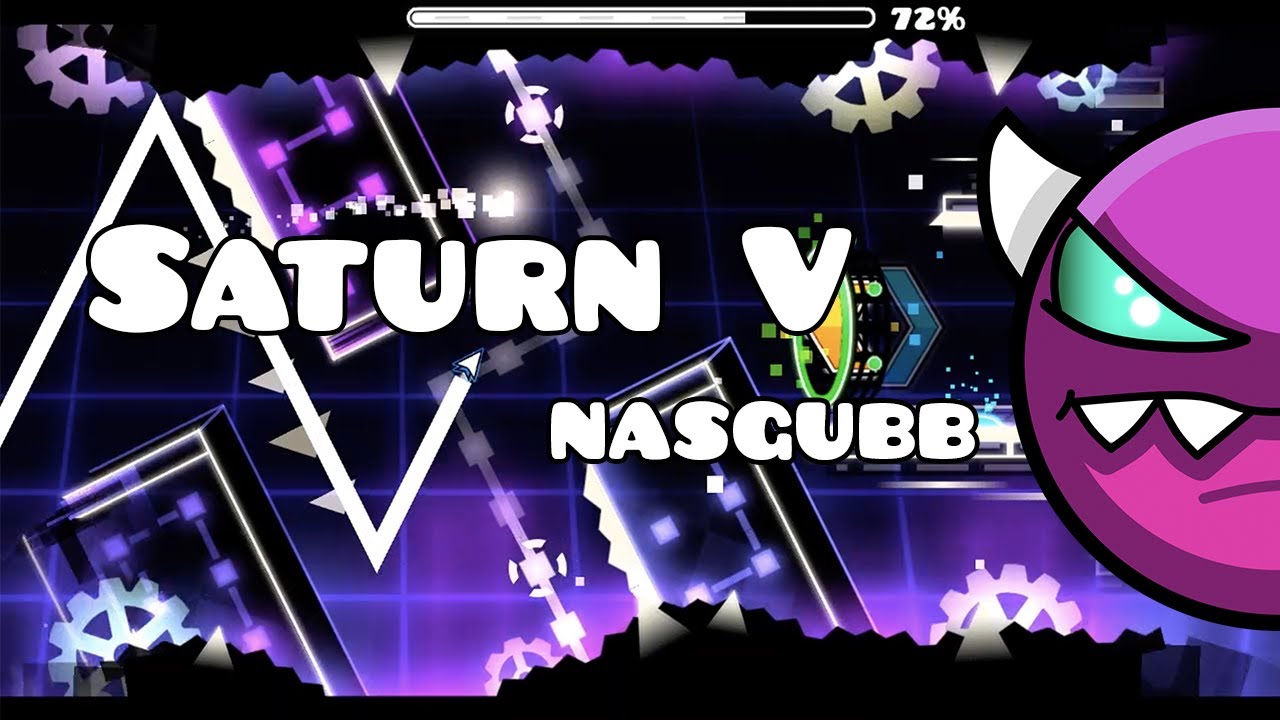[Medium demon] Saturn V by Nasgubb (all coins) | Geometry Dash - YouTube