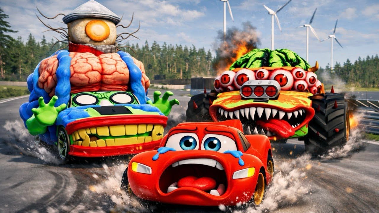 3D Trend McQUEEN : ESCAPING ZOMBIES RACECAR F1 & TAXI IN THE CITY ...
