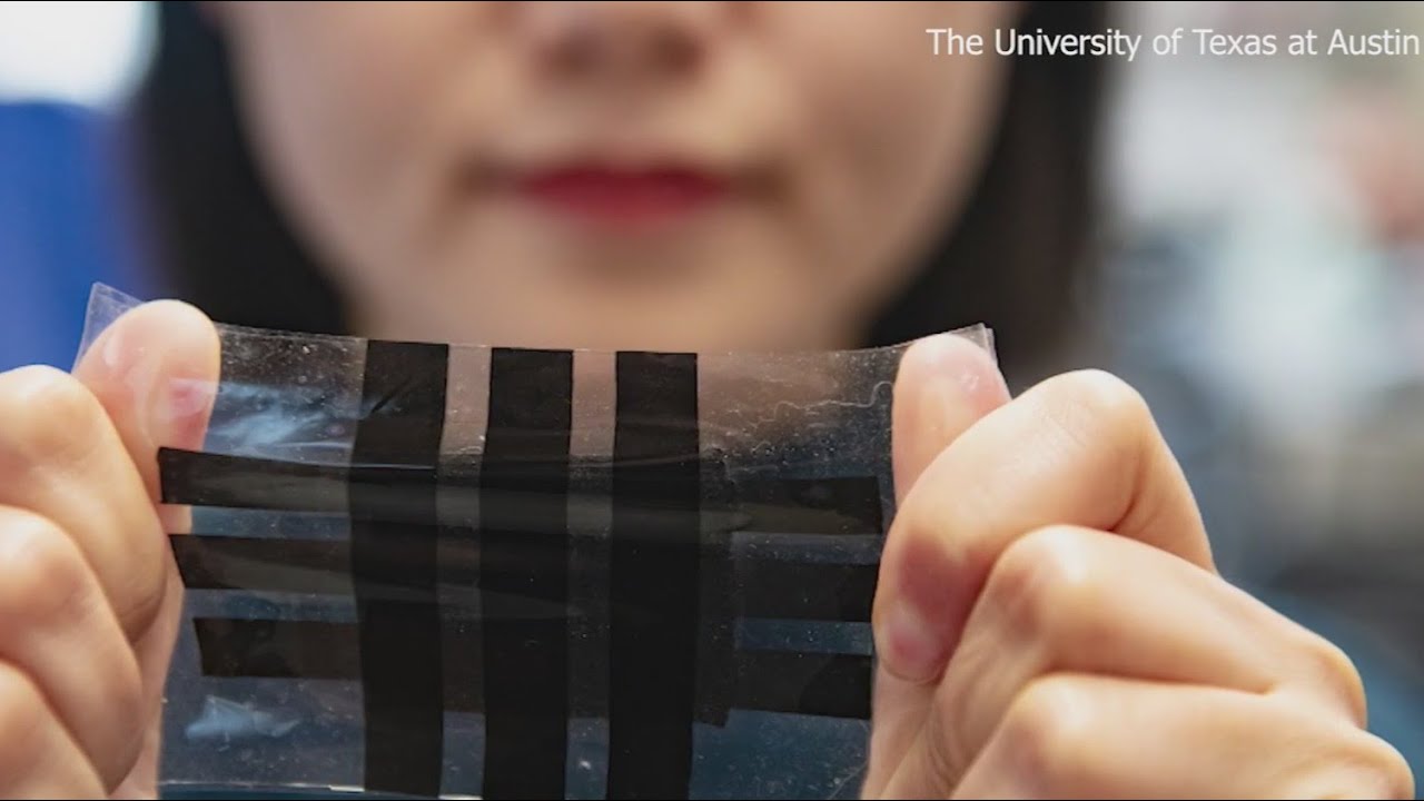 Stretchable electronic skin for robots developed by UT researchers - YouTube