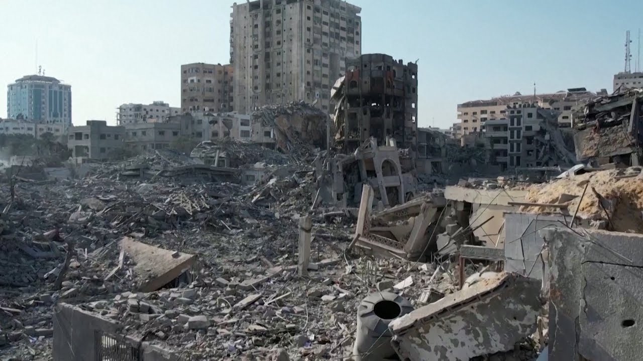 Drone footage shows massive destruction in Gaza as Israeli strikes ...