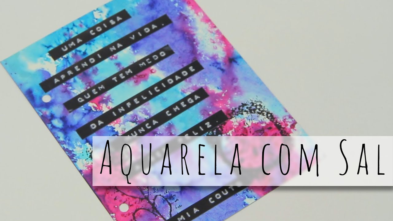 Aquarela com Sal em Papel! - YouTube