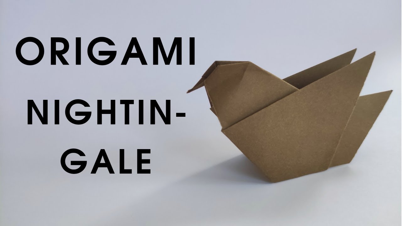 Origami NIGHTINGALE | How to make a paper nightingale - YouTube