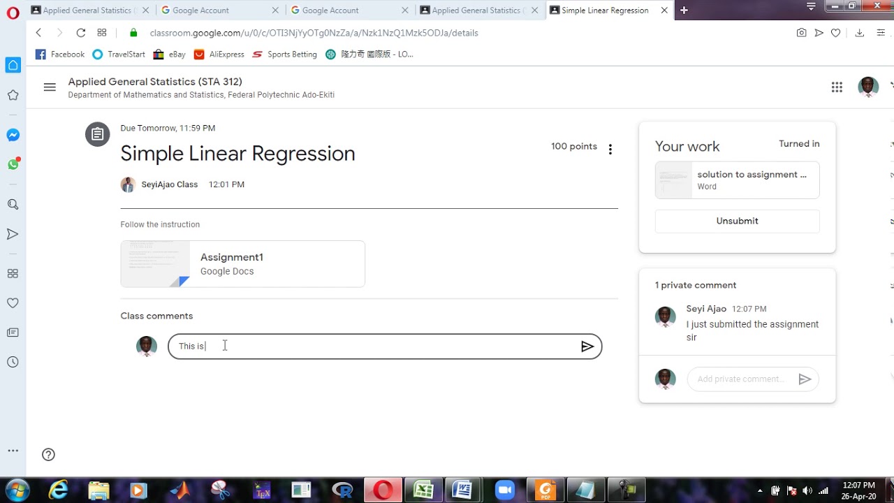 How to submit assignment on google classroom - YouTube