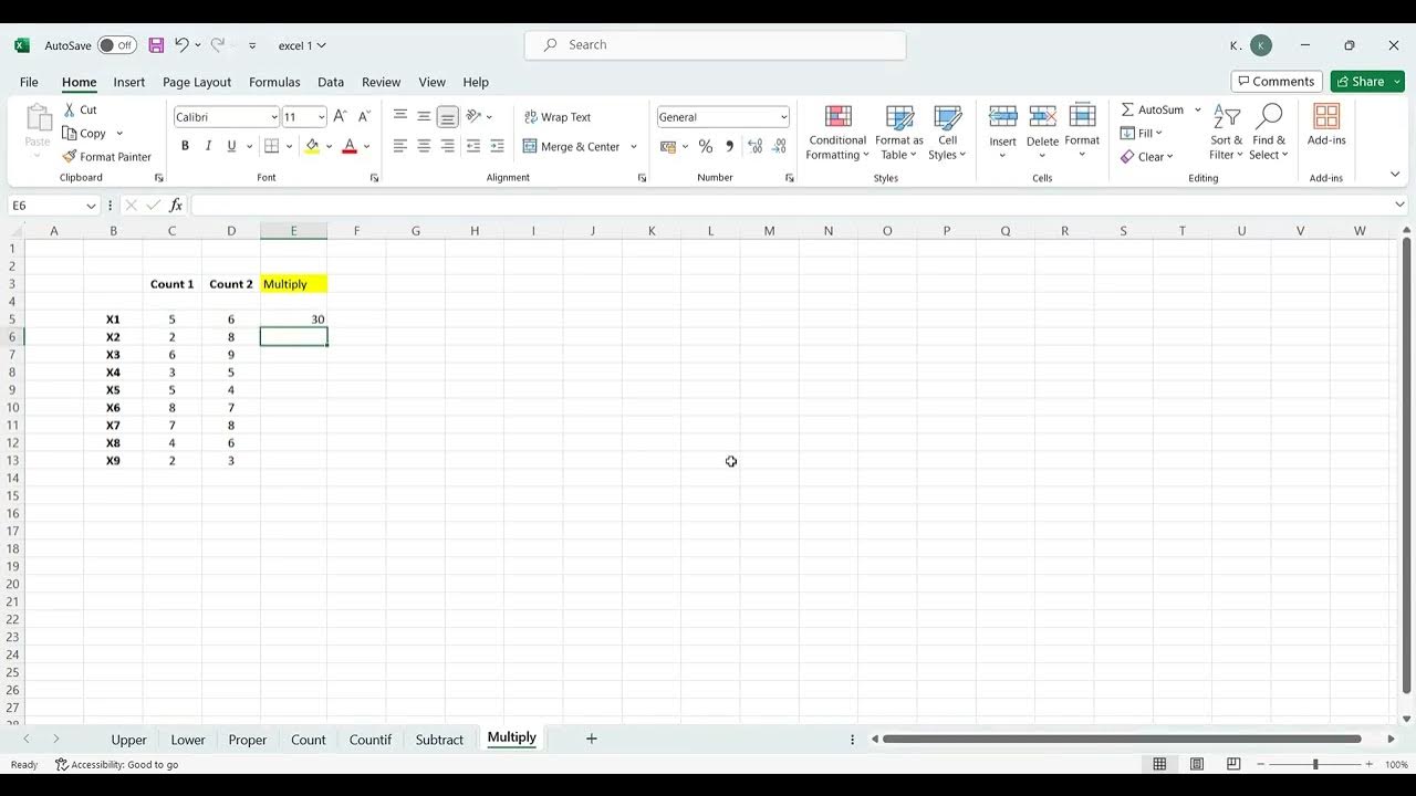 How to multiply numbers, cells, entire columns in Excel - YouTube
