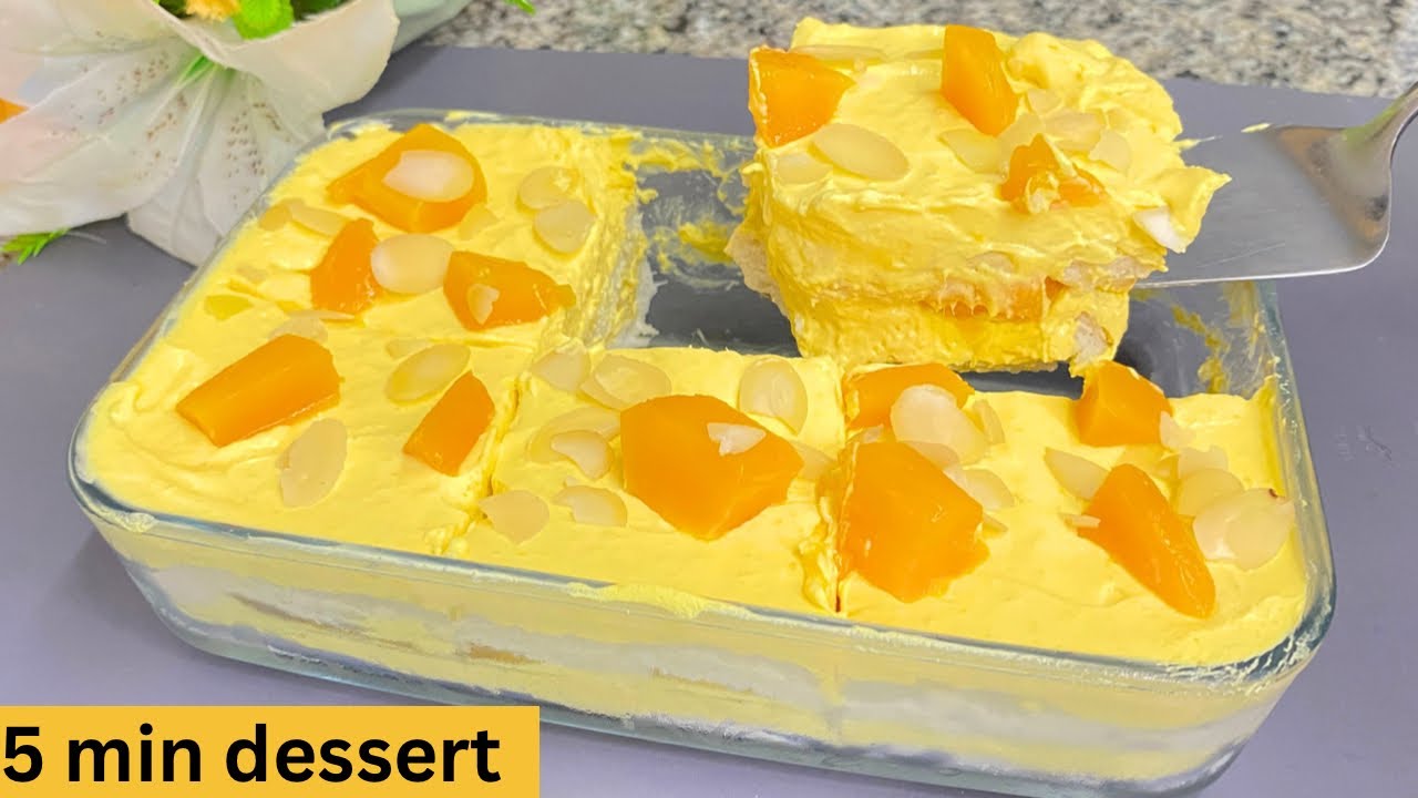 5 Min Mango Dessert Recipe | Instant Yummy Dessert With Mango | - YouTube