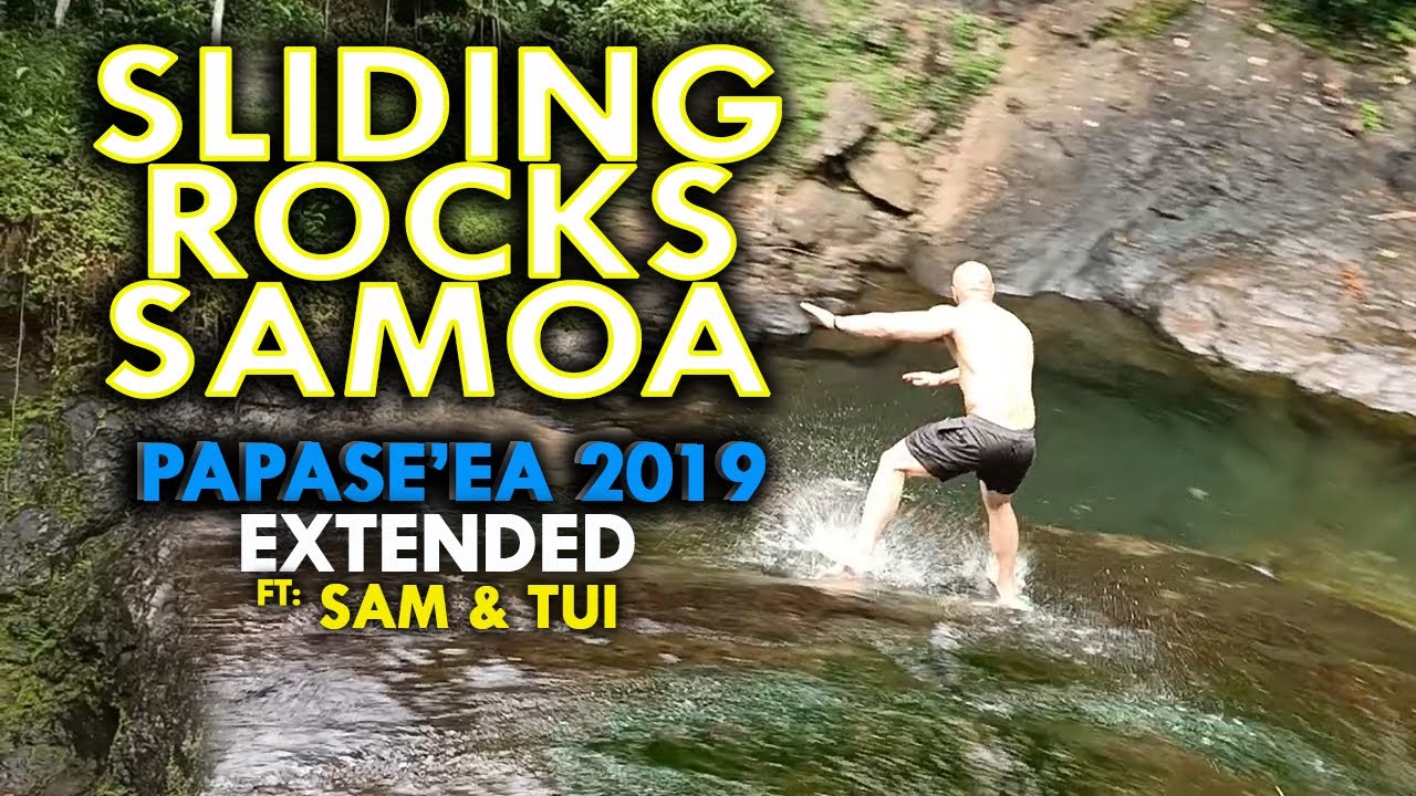 Papaseea Sliding Rocks Samoa - Rock Surf Extended version - YouTube