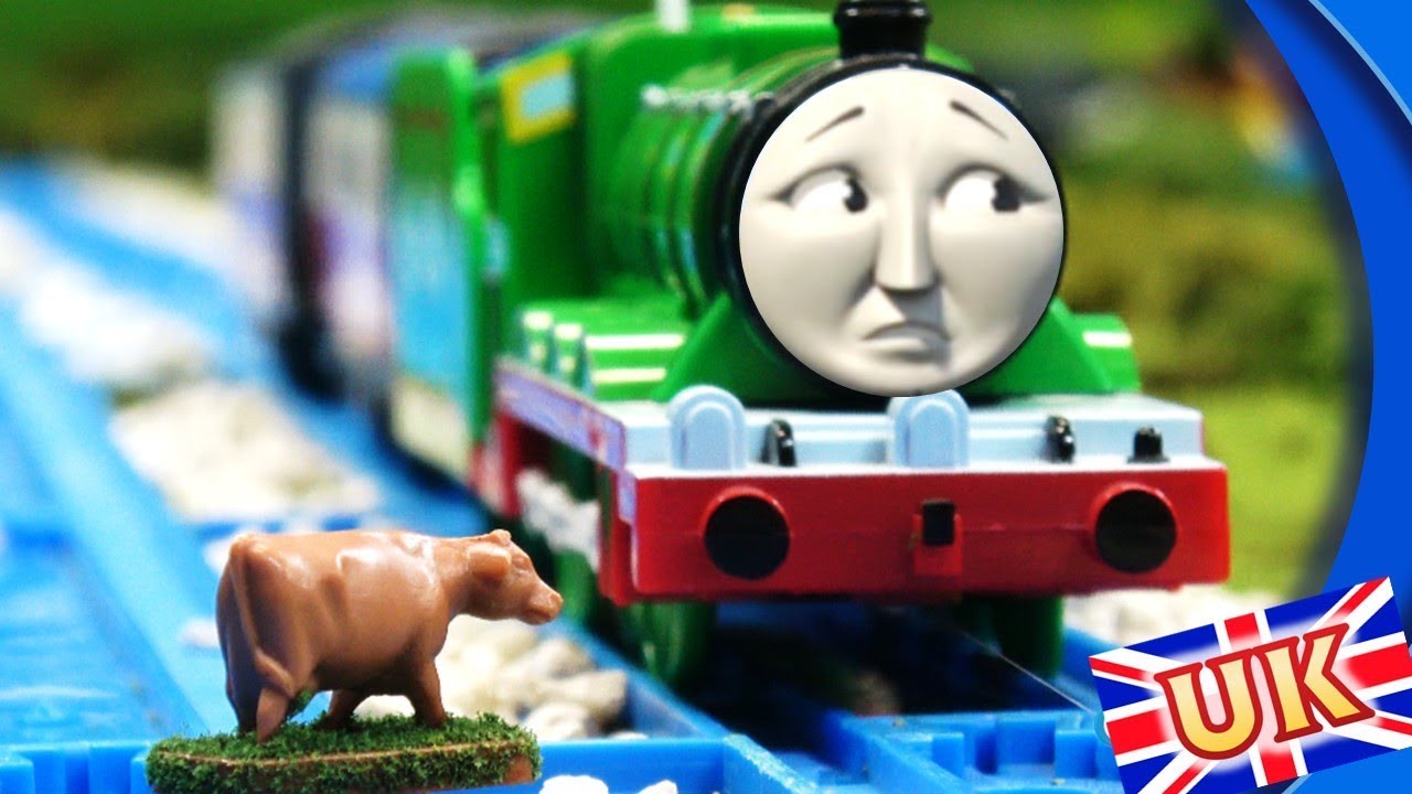 Gordon VS a COW | Cows UK | Thomas and Friends Clip Remake - YouTube