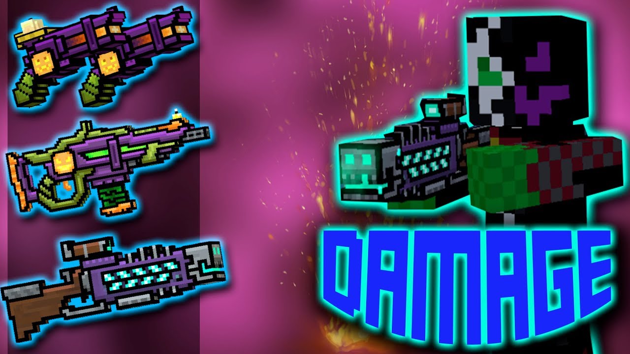 Pixel Gun 3D - Using Halloween Weapons : Shots Damage + Reloading ...