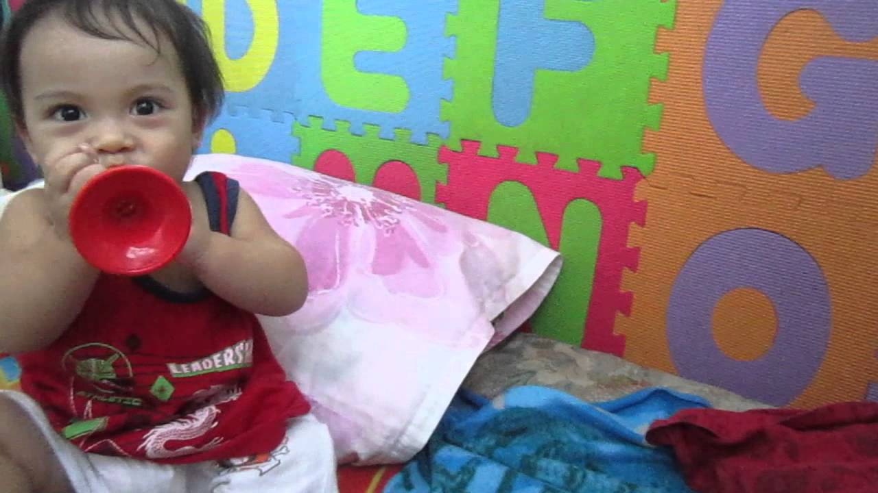 Baby Trumpet @ 1 year old - YouTube