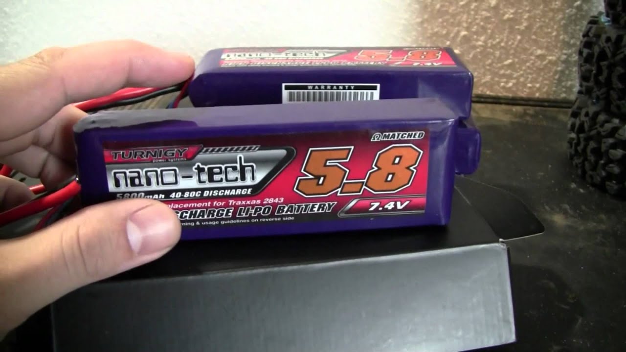 Turnigy Nano Tech 5800mah 40-80c 7.4v Lipo Battery Pack Review - YouTube