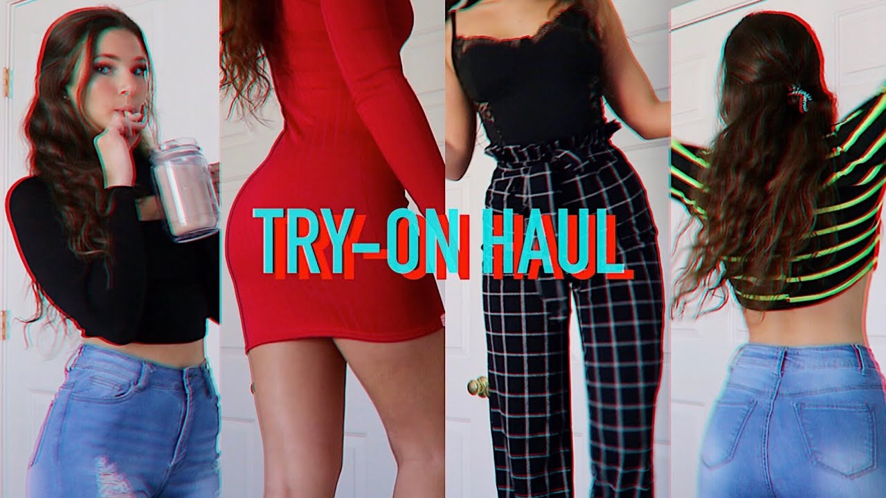 massive try-on haul (ft. boohoo) spring 2019 - YouTube