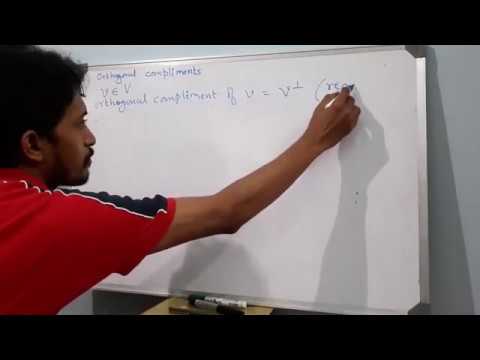 Sem 4, LA: Orthogonal complements - YouTube