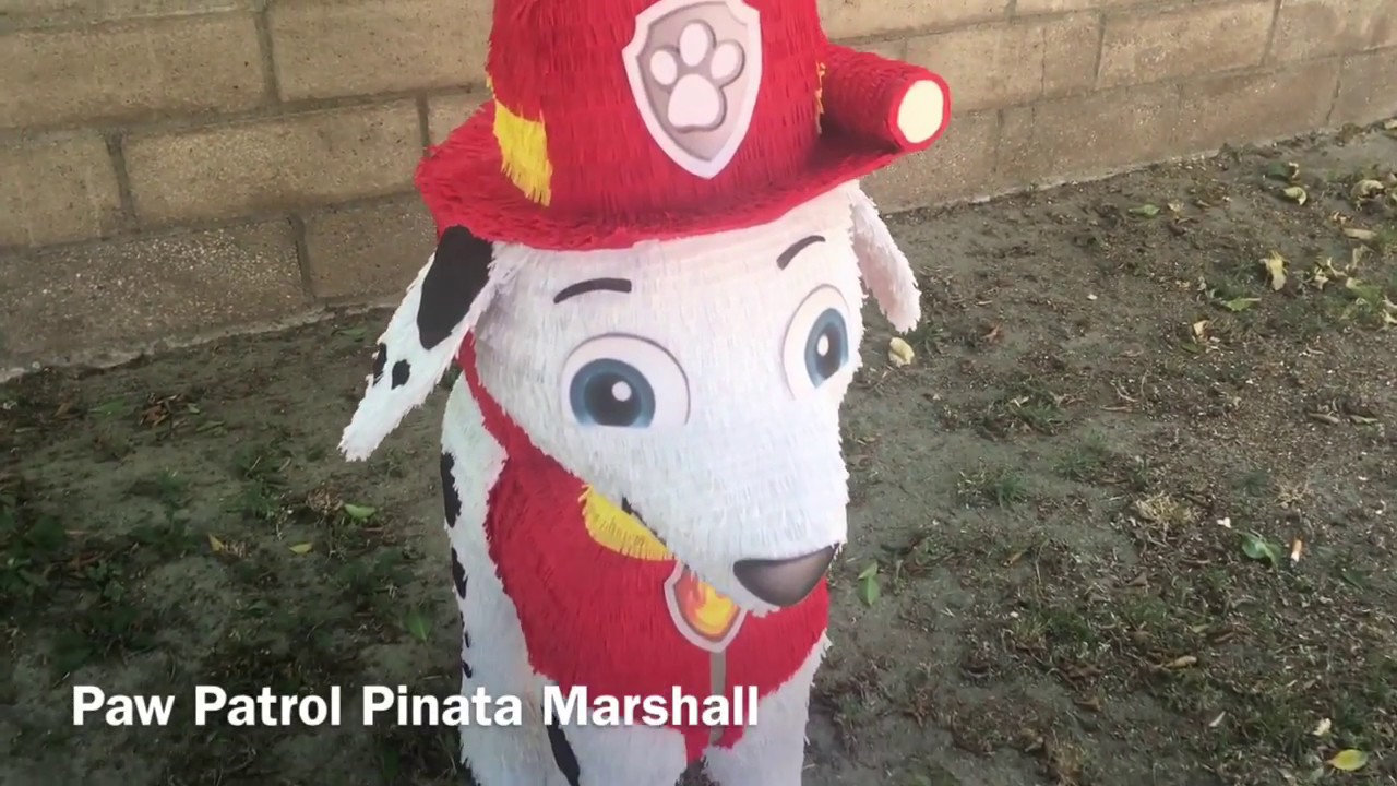 Paw Patrol Pinata Marshall Birthday Pinatas - YouTube