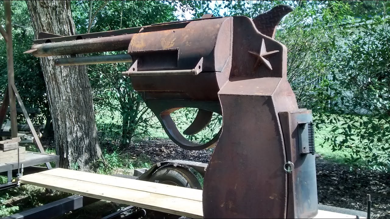 Gun bbq smoker cont. - YouTube