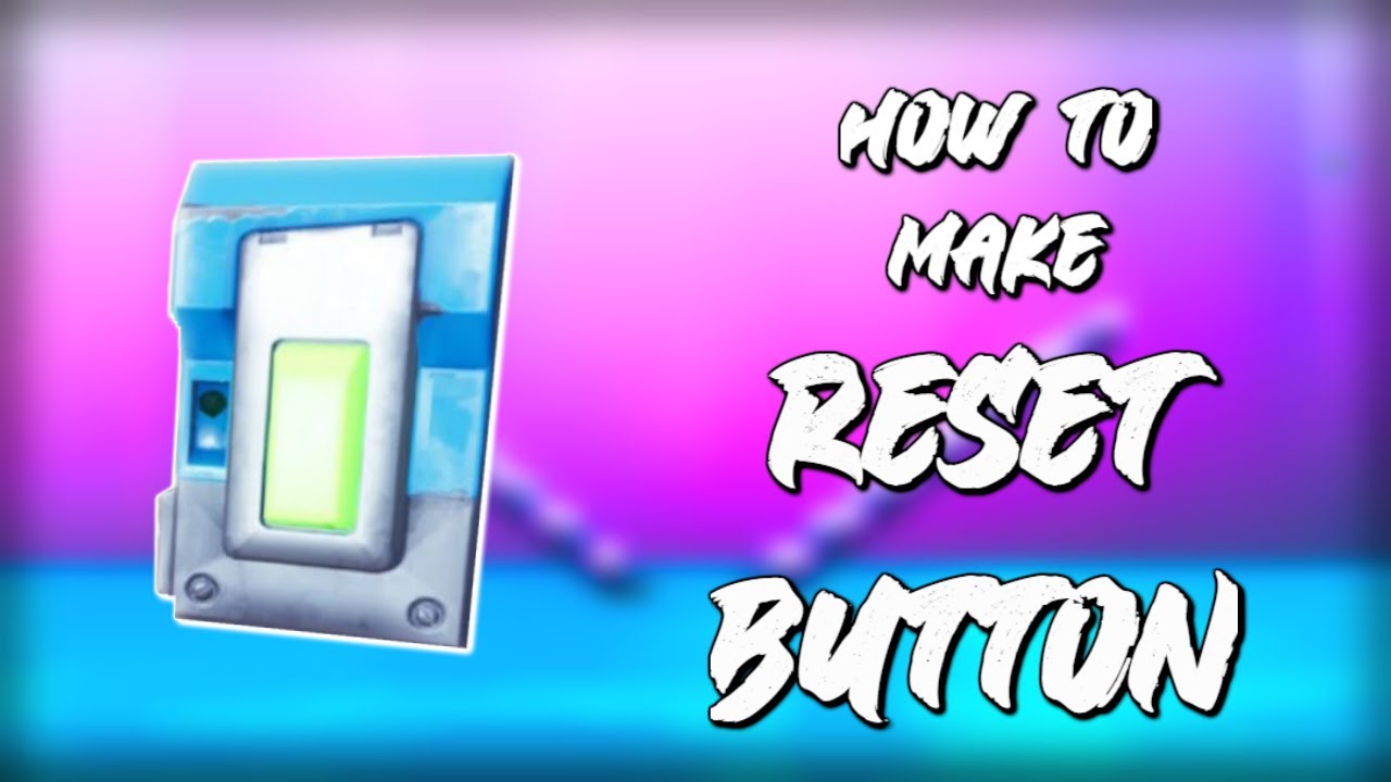 How To Make a 1v1 Build Reset Button! Fast and Easy Tutorial Fortnite ...