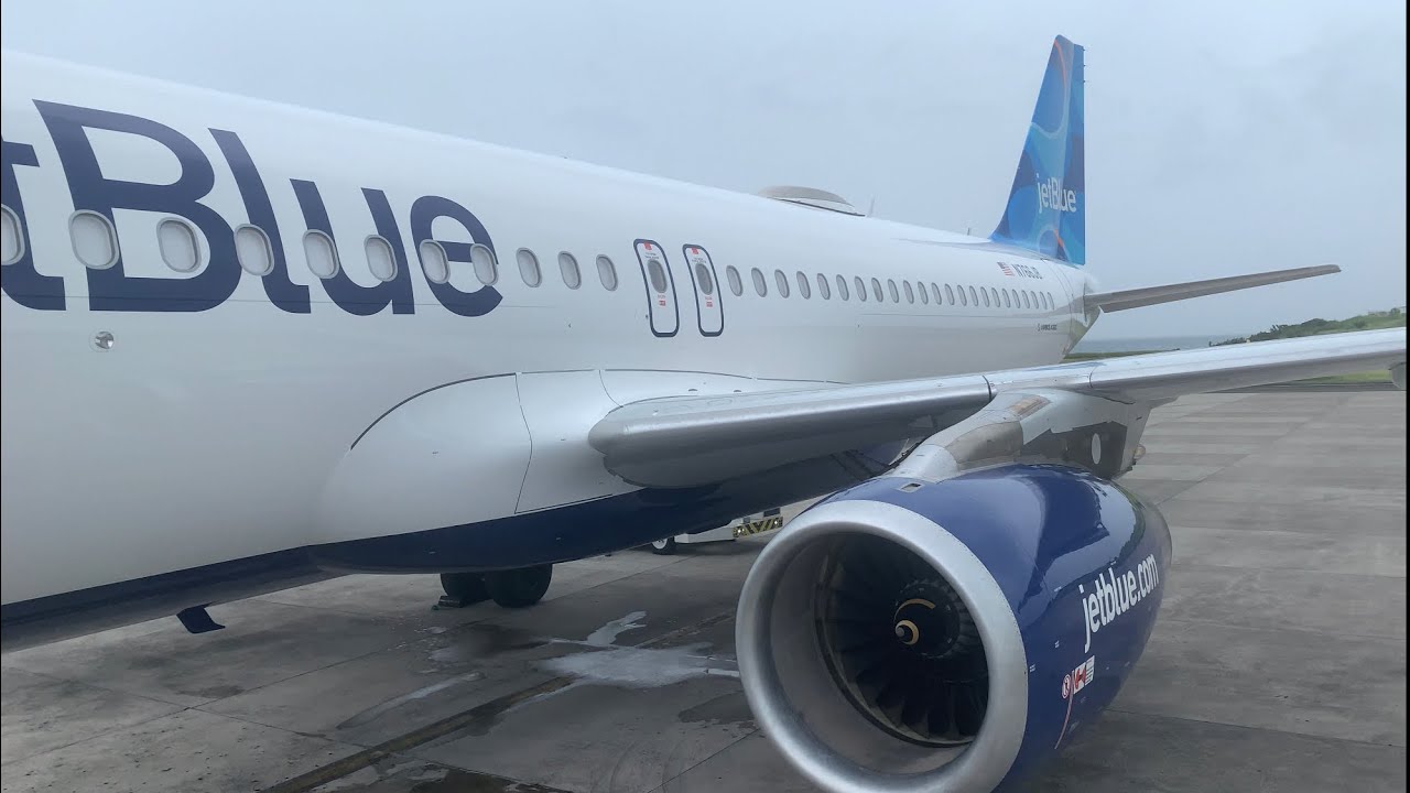 JetBlue A320 Takeoff From Grenada GND - YouTube