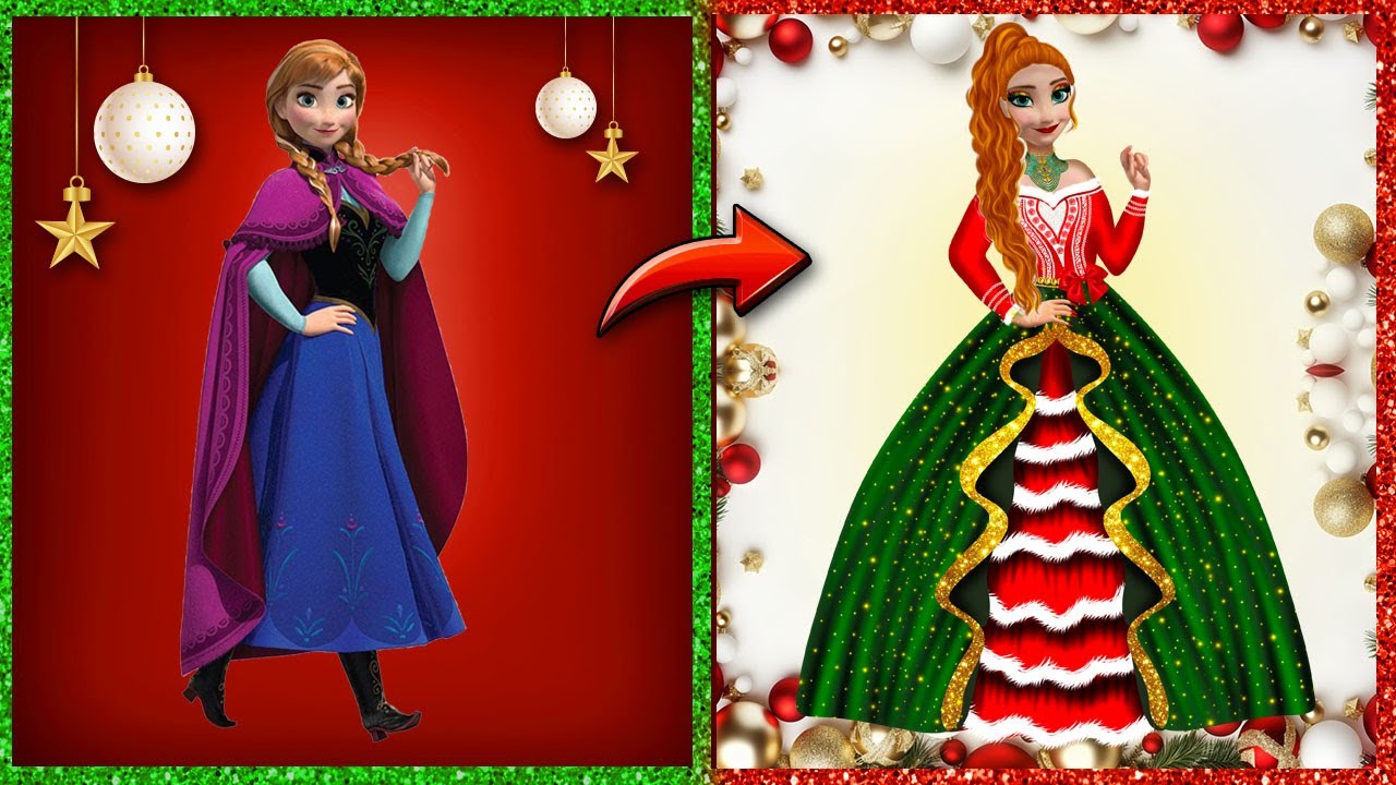 Anna glow up | Disney princess Anna transformation | Cartoon art ...