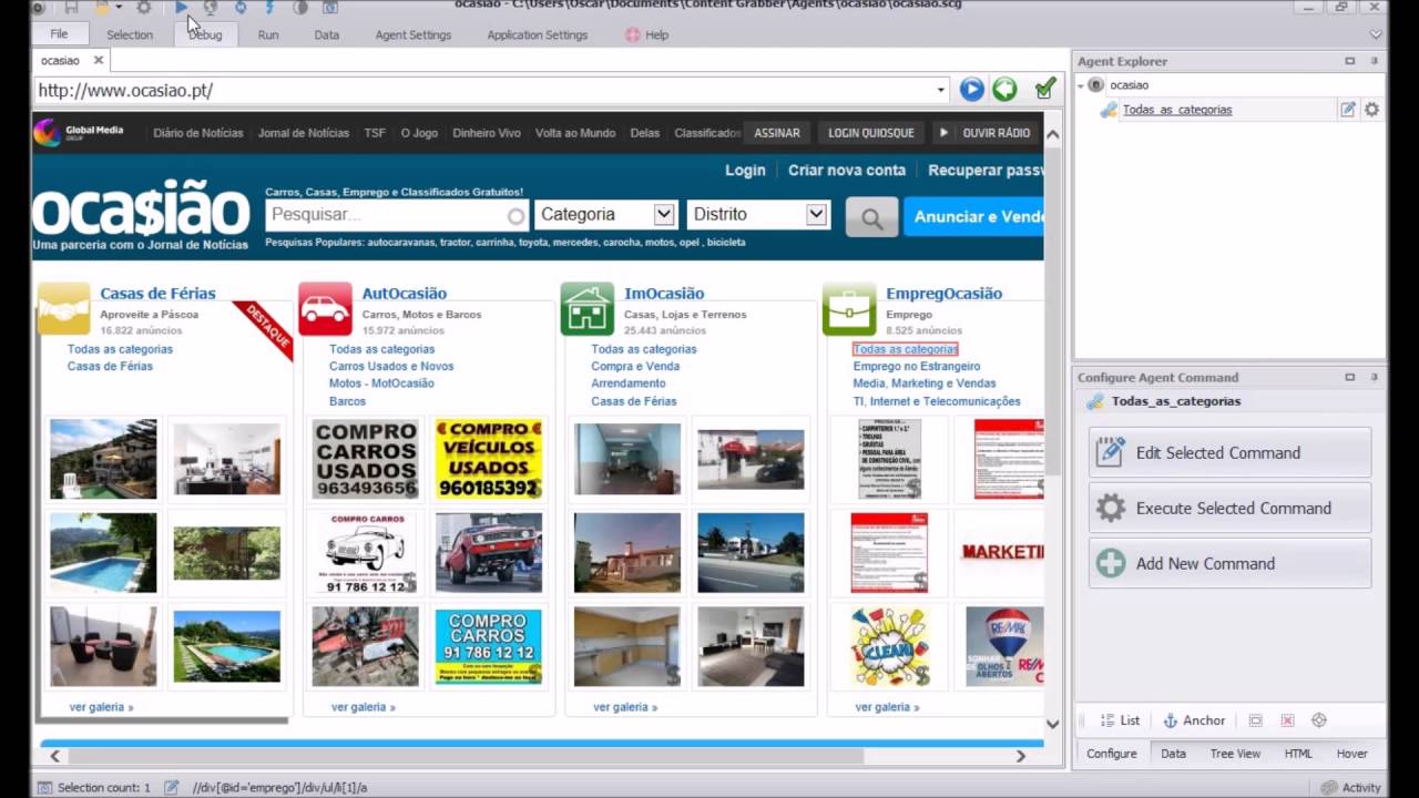 Web Scrapping - Ocasião - Tutorial Content Grabber - YouTube